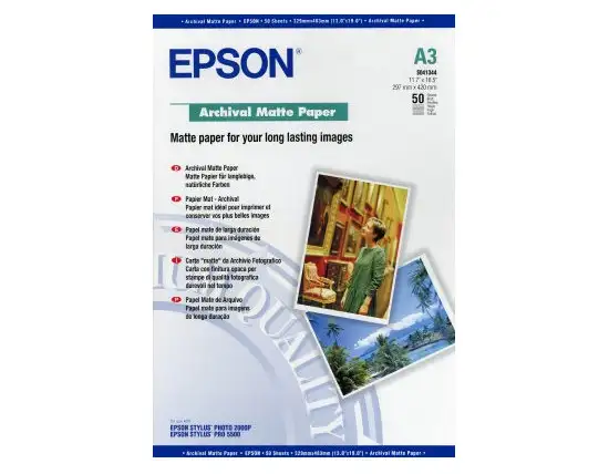 Epson Archival Matte Papier A3 - 50 Vel | 189g/m²