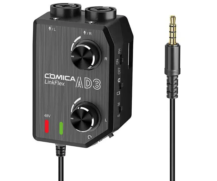 Comica Linkflex AD3: Professionele Audio Mixer voor Twee Bronnen